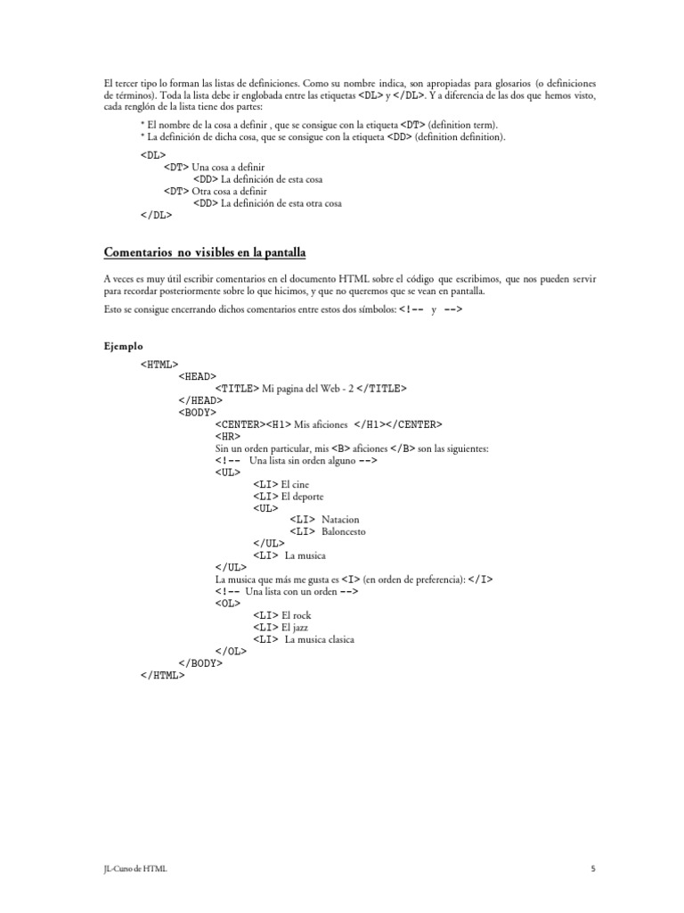 Curso de HTML 2 PDF | Descargar gratis PDF | Hipervínculo | HTML