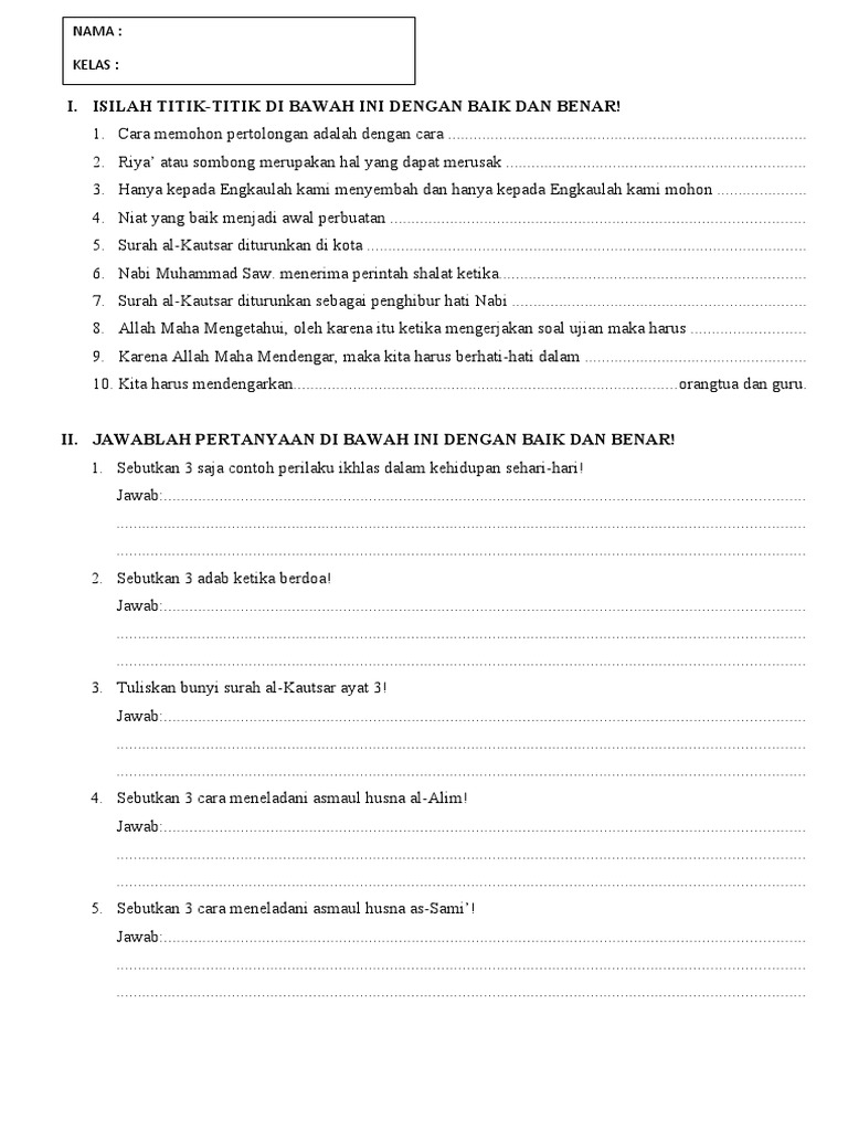 Tugas Kelas 3 28 Feb | PDF