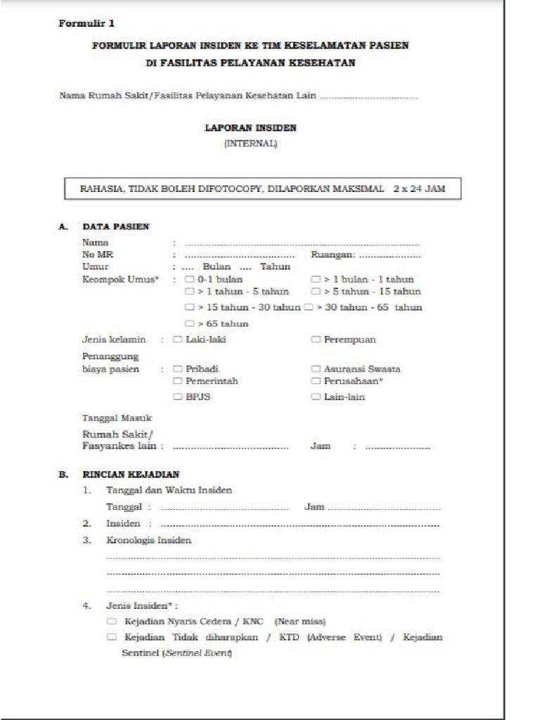 form pelaporan insiden.doc | PDF