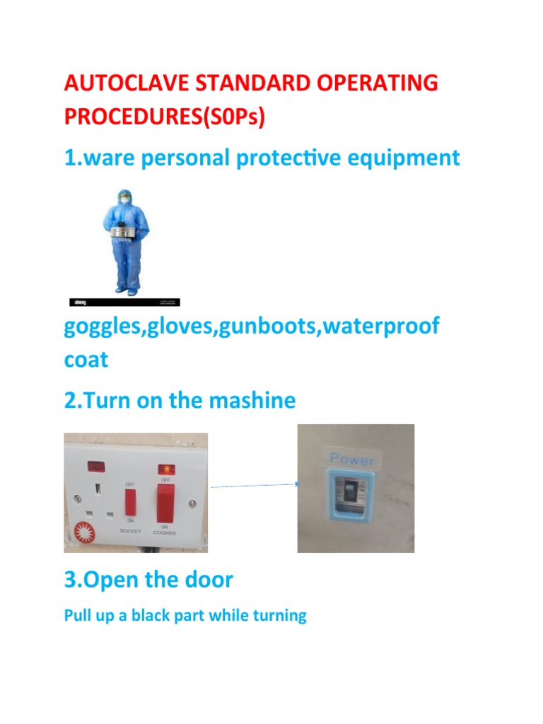 Autoclave Standard Operating Procedures | PDF | Technology & Engineering