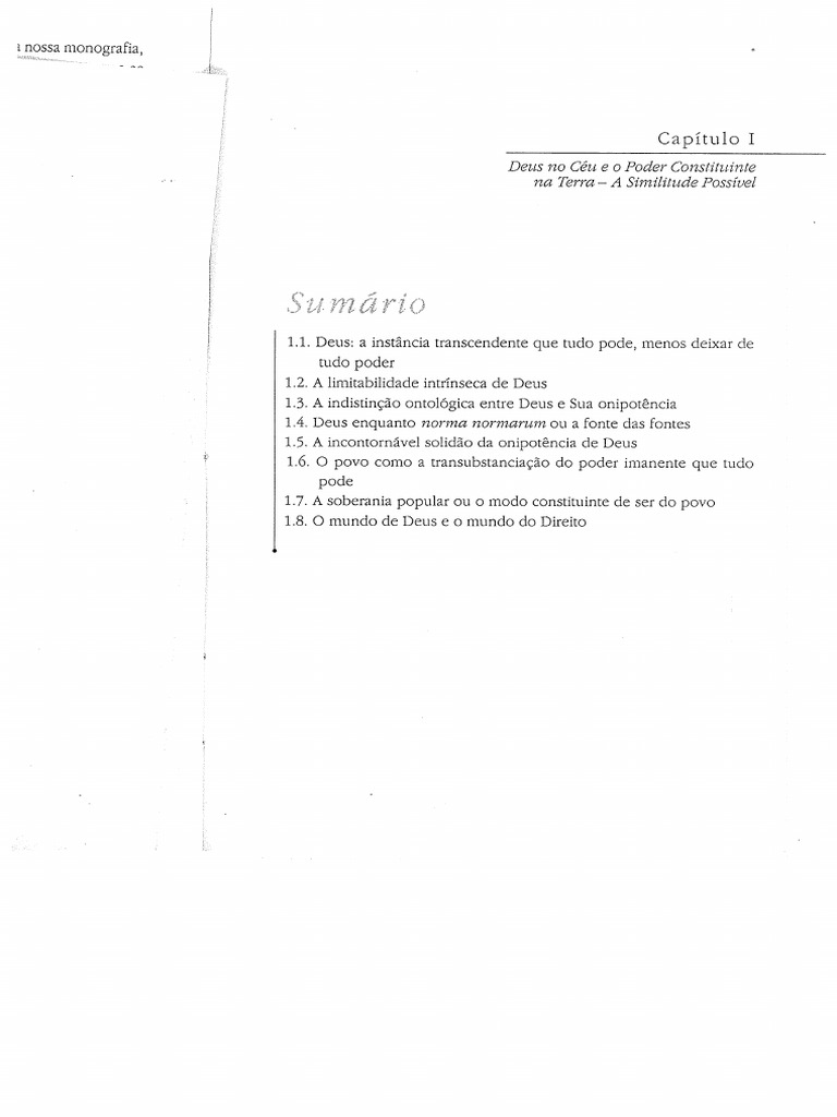 Cap. 1 Deus No Céu e o Poder Constituinte Na Terra PDF | PDF