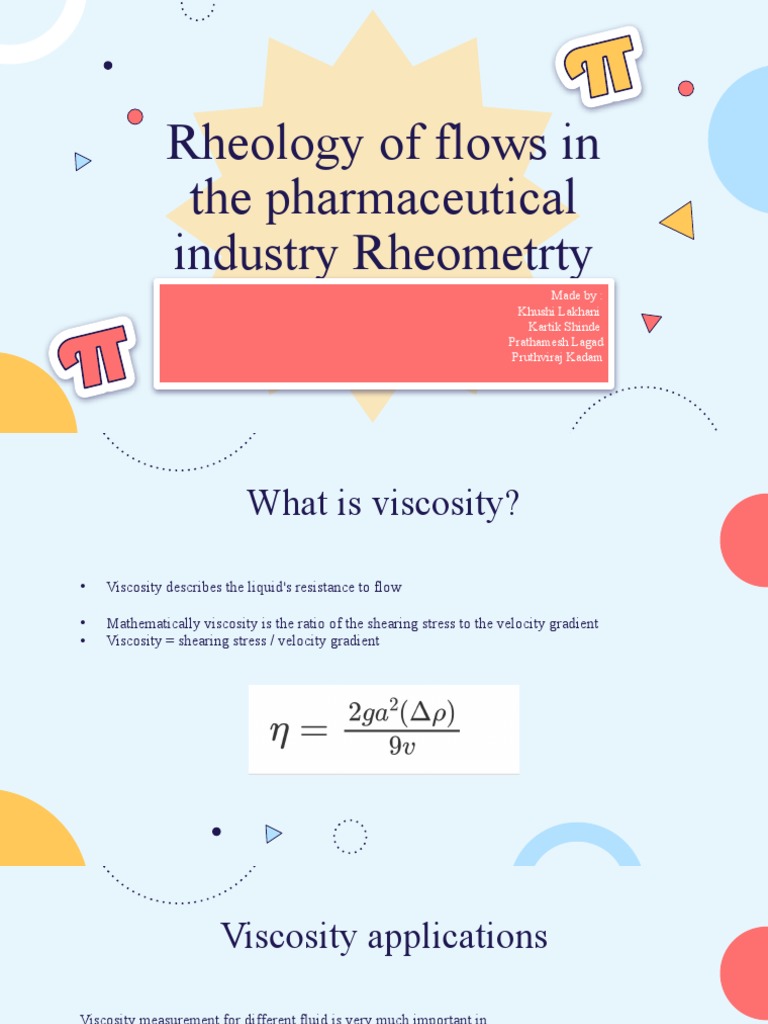 Rheology of Flows in The Pharmaceutical Industry | PDF