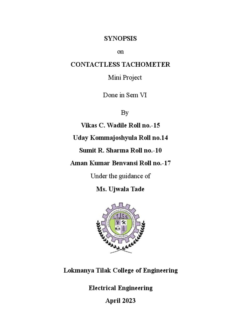 2B Mini Project Report 22-23 Arduino Based Tachometer 4 PDF | PDF 2B Mini Project Report 22-23 Arduino Based Tachometer 4 PDF | PDF