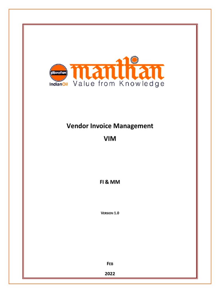 Annexure B VIM Self Help User Manual 1 PDF | PDF | Invoice | Computing