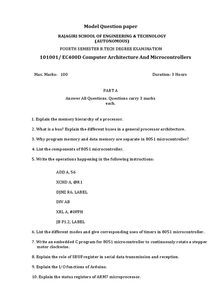 EC400D-Computer Architecture and Microcontrollers-Model-QP PDF | PDF ... EC400D-Computer Architecture and Microcontrollers-Model-QP PDF | PDF ...