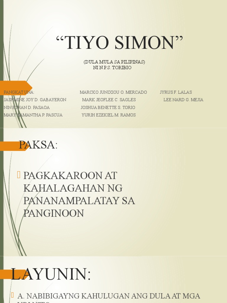 Tiyo Simon | PDF