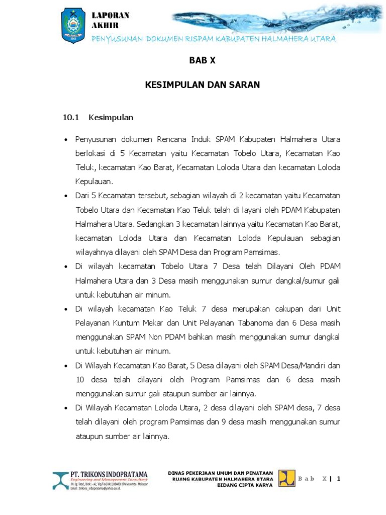 Bab X Kesimpulan Dan Saran PDF | PDF