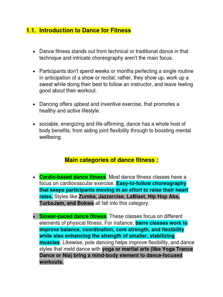 Pe Week 1 Reviewer PDF | PDF | Dances | Physical Fitness