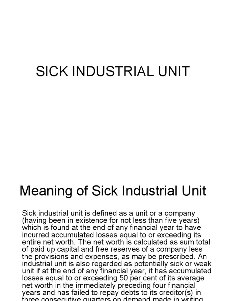 Unit 12 Sick Industrial Unit | PDF