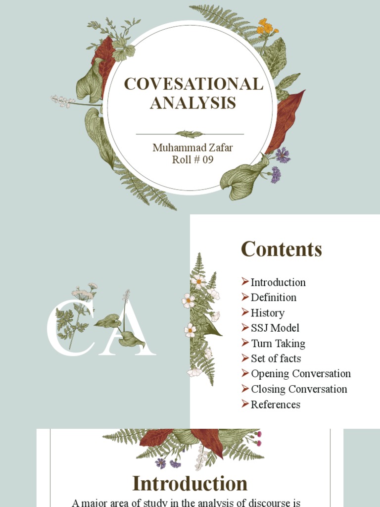 An Analysis of Conversational Structure: Exploring Turn-Taking, Opening ...