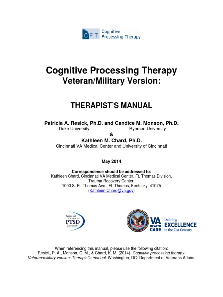 CPT Manual For PTSD PDF | PDF