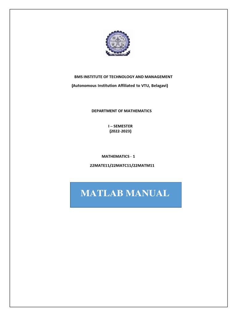 Final Matlab Manua | PDF | Eigenvalues And Eigenvectors | Derivative Final Matlab Manua | PDF | Eigenvalues And Eigenvectors | Derivative