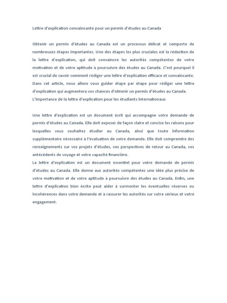 Lettre Explicative Reussie | PDF