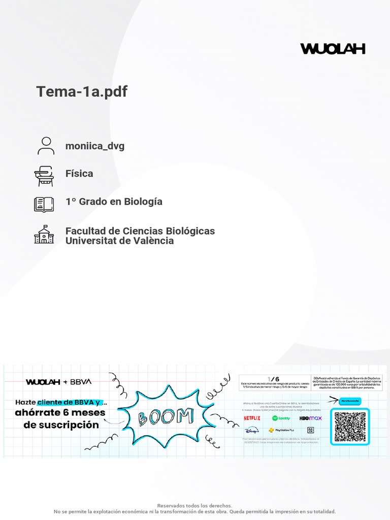Biofísica-Tema-1a UV | PDF