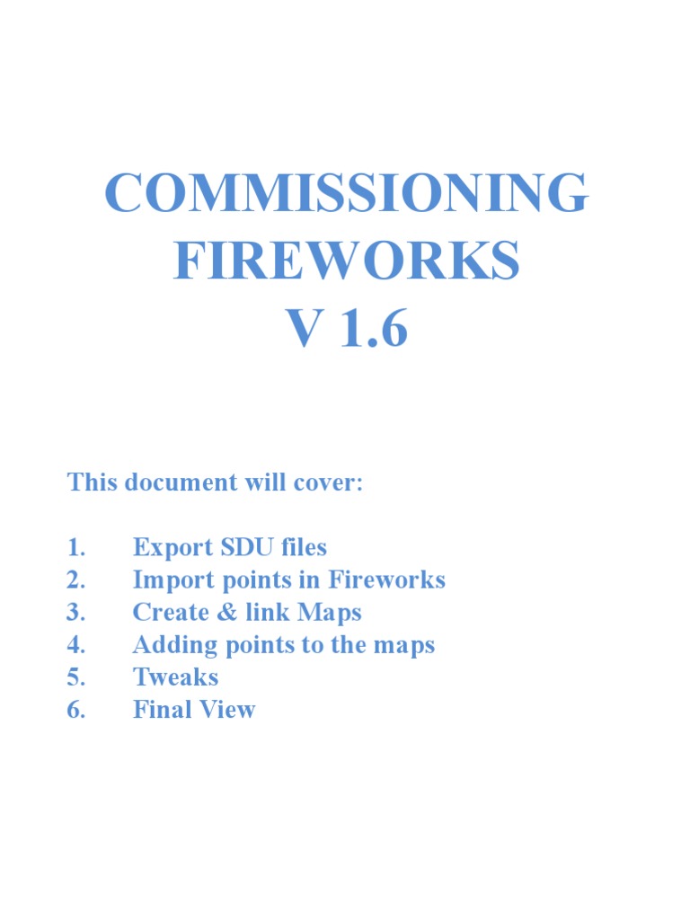 Commissioning Fireworks Maps & Points | PDF | Computing | Software