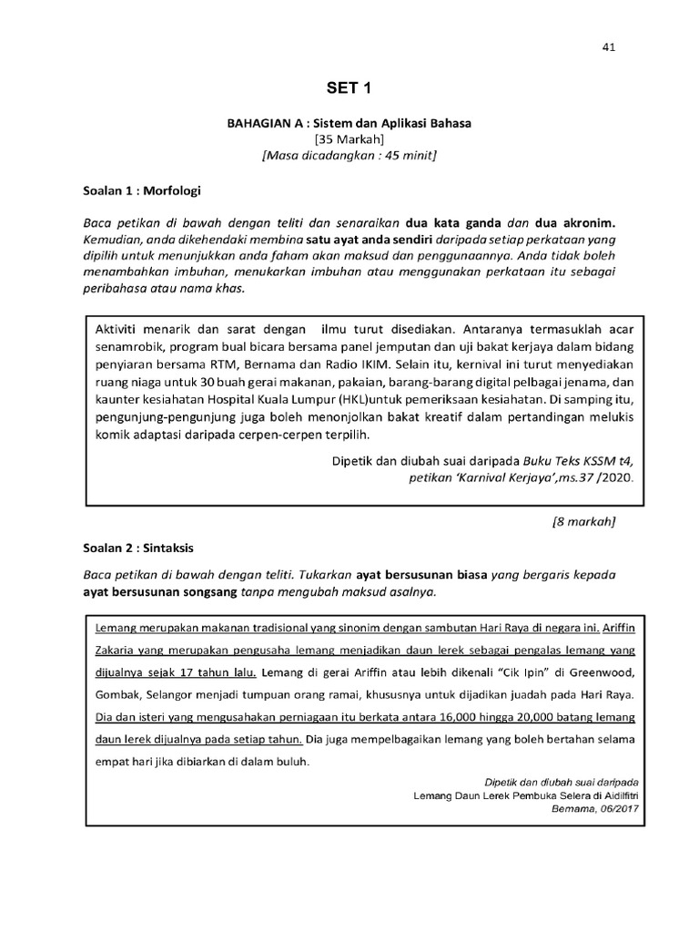 036 Modul Semarak Bahasa Melayu k1 & 2 Spm-42-50 | PDF