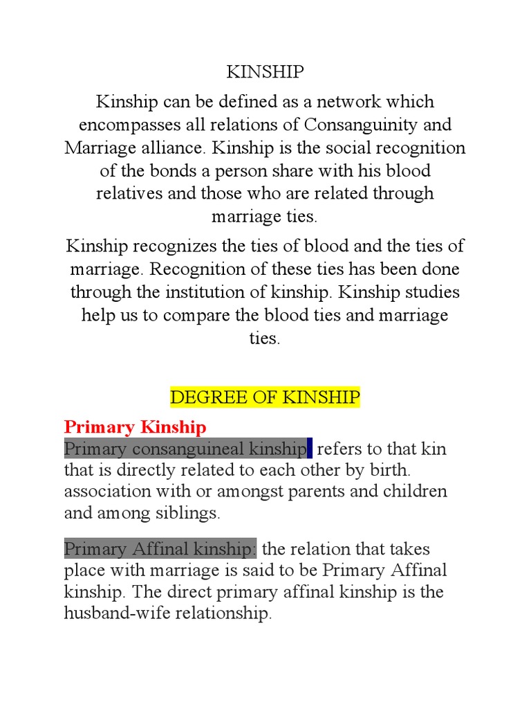 KINSHIP | PDF | Kinship | Family