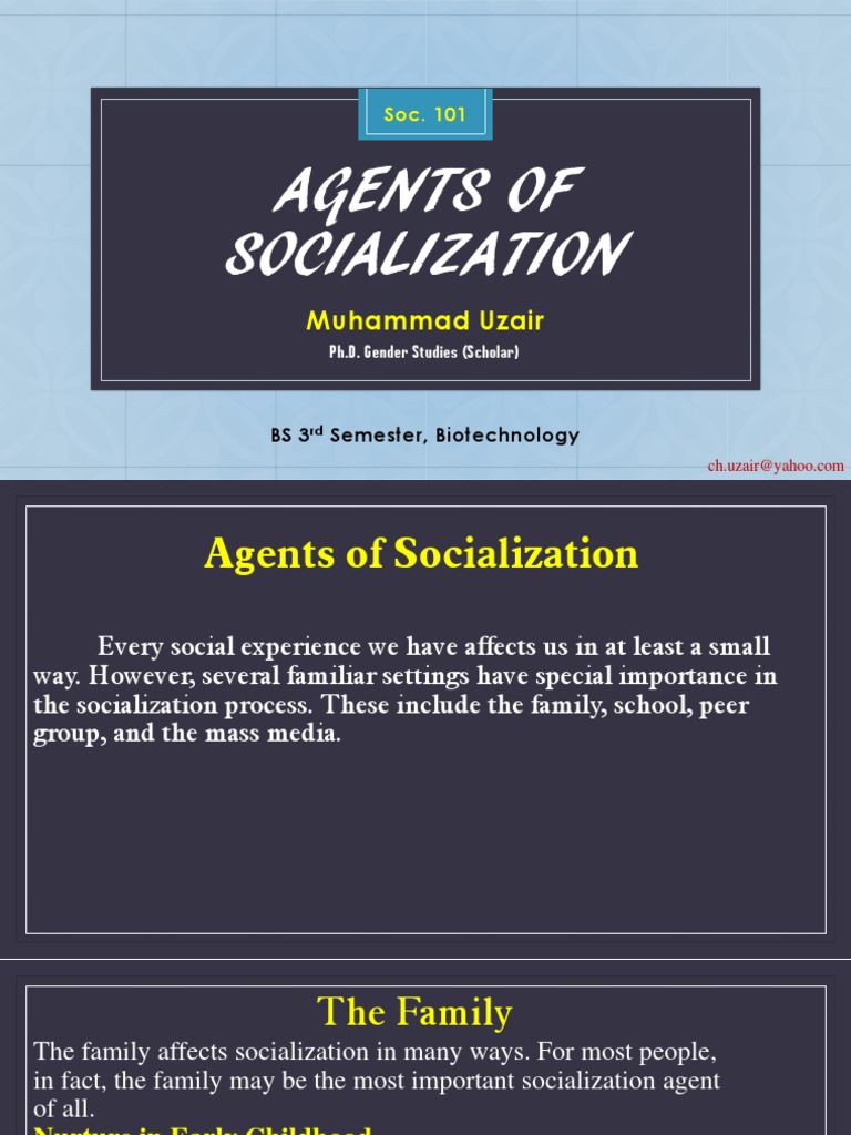 Agents of Socialization PDF | PDF