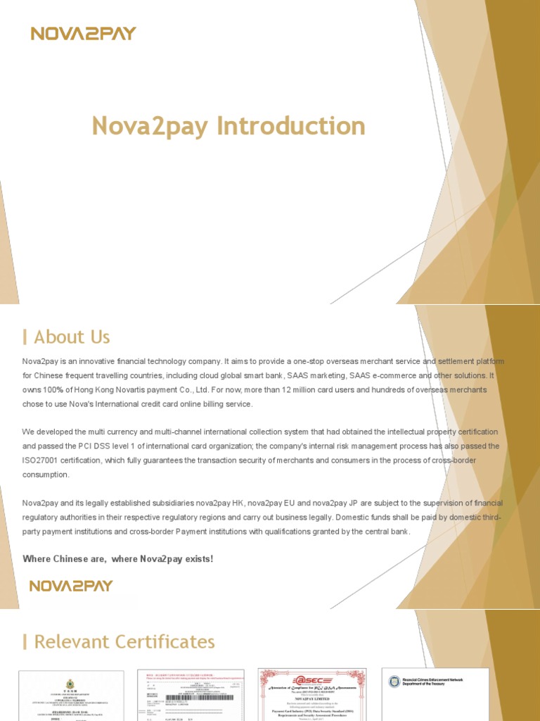 Nova2pay Introduction | PDF