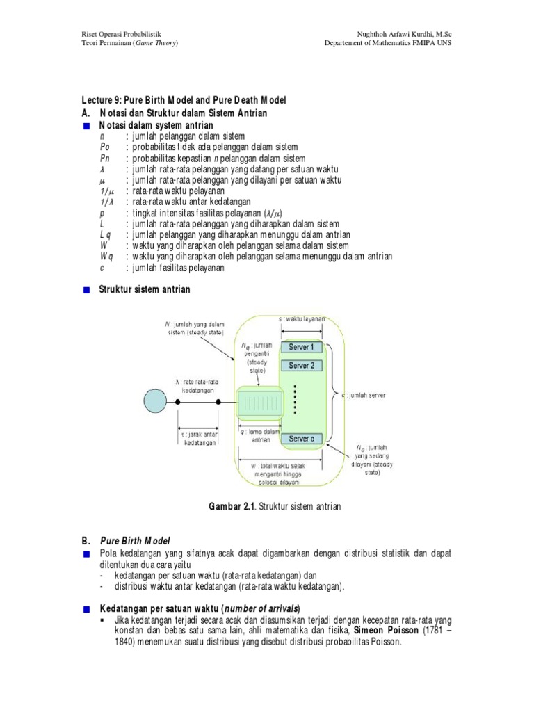 Pure Birth and Death Model PDF | PDF