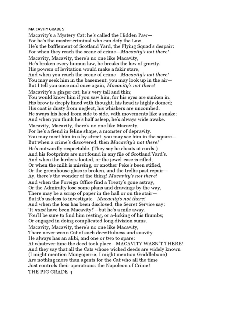 Recitation Grades 1 - 5 | PDF