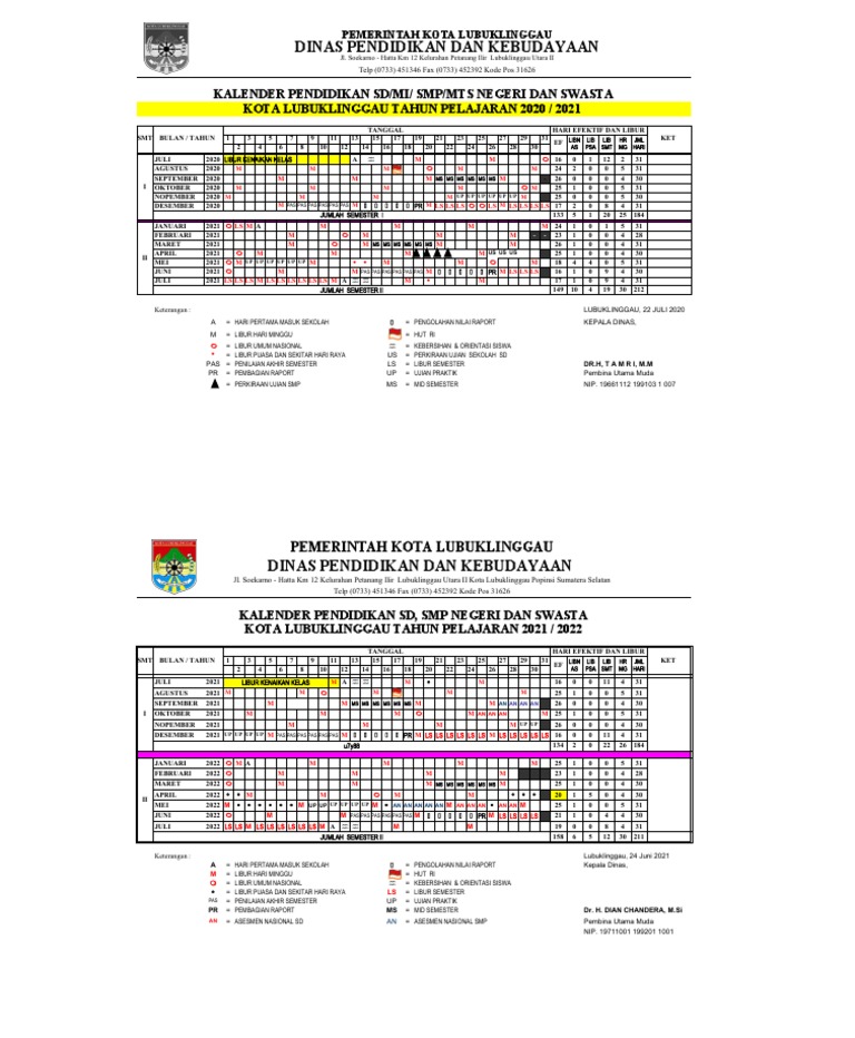 Kalender Pendidikan 2021 2022 Pdf
