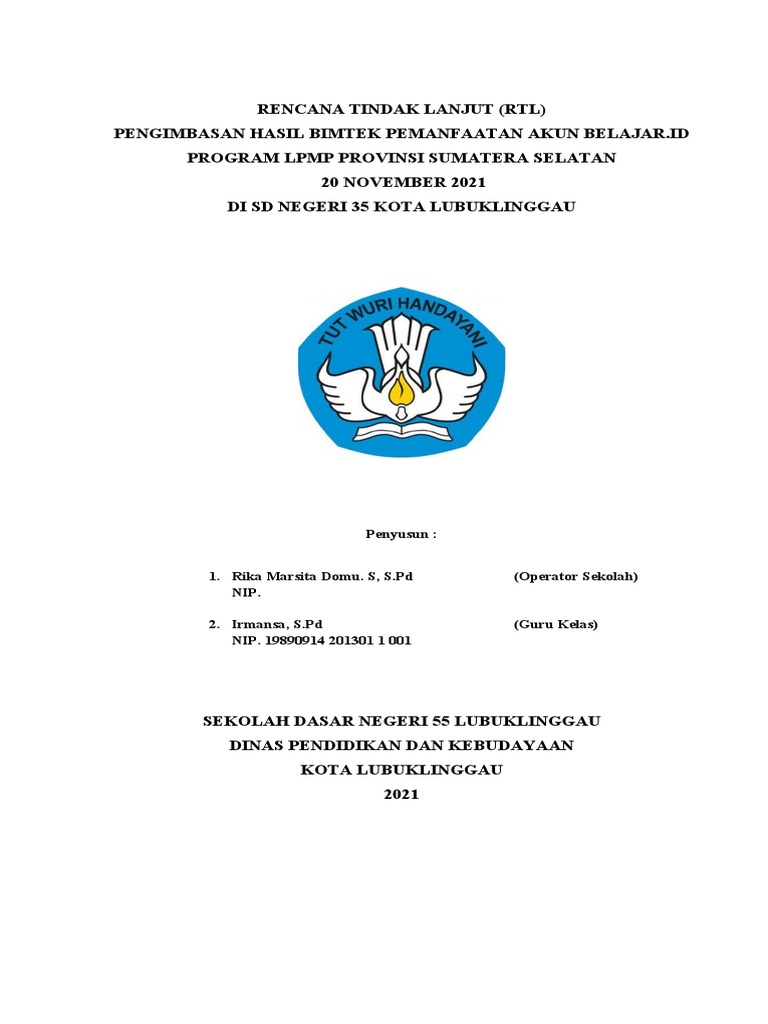 CONTOH LAPORAN BIMTEK AKUN BELAJAR ID - Docx 1 | PDF