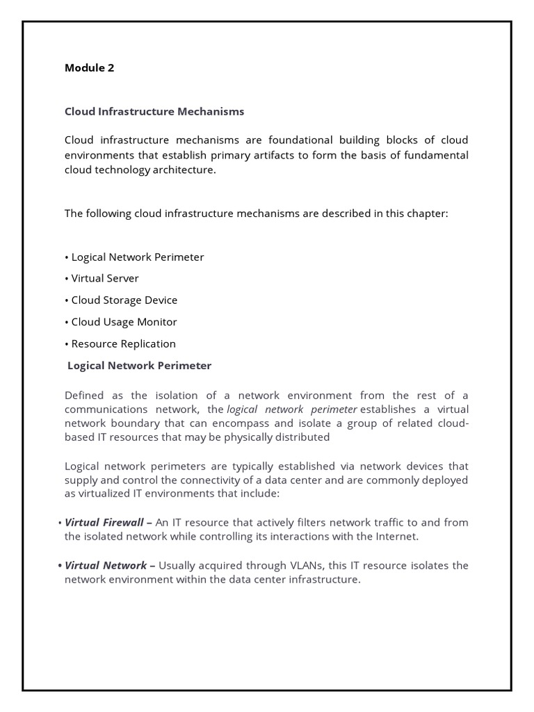 Module 2 Cloud | PDF