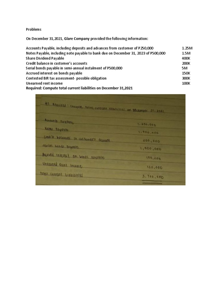 ACCOUNTING 2 - Problems | PDF | Taxes | Bonds (Finance)