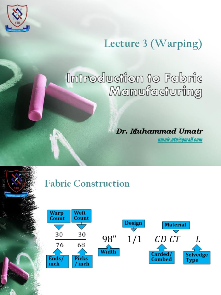 Warping Techniques in Fabric Manufacturing | PDF | Home & Garden