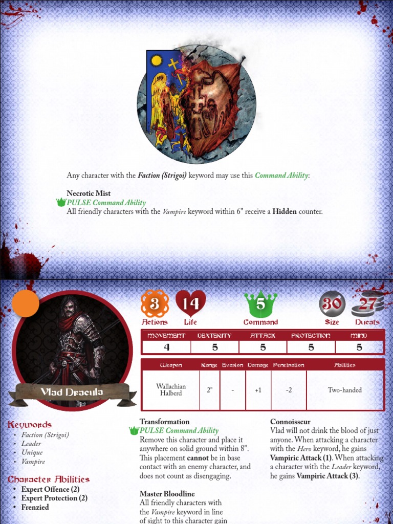 Strigoi Faction: Vampire Command Abilities | PDF