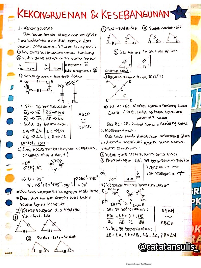 Kekongruenan & Kesebangunan - Kelas 9 PDF | PDF