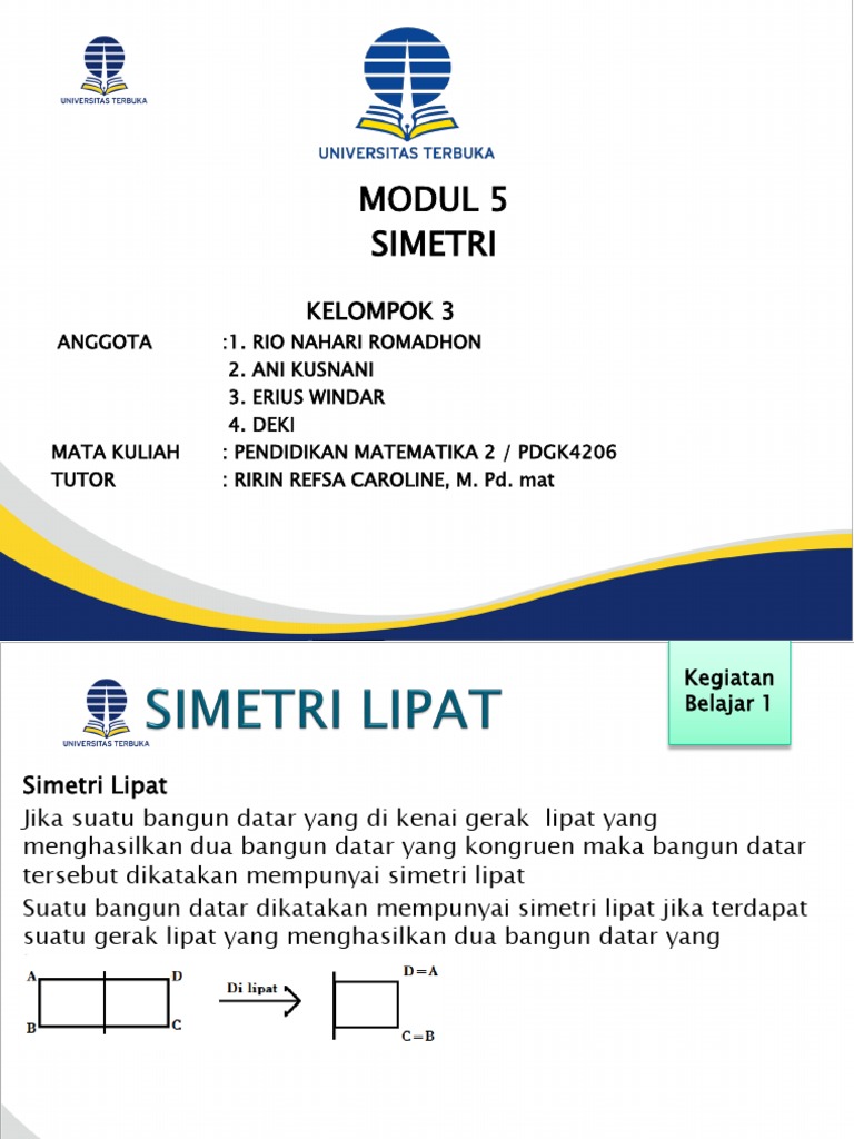 Simetri dalam Bangun Datar Matematika | PDF