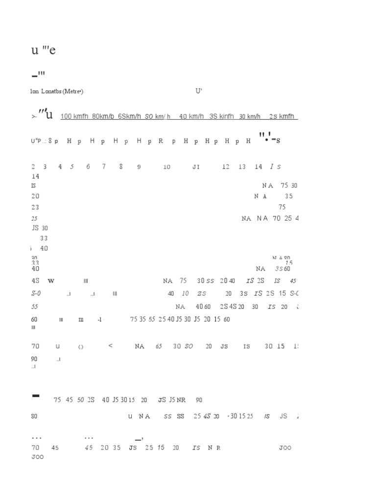 Transition Lengths for Terrain Types | PDF