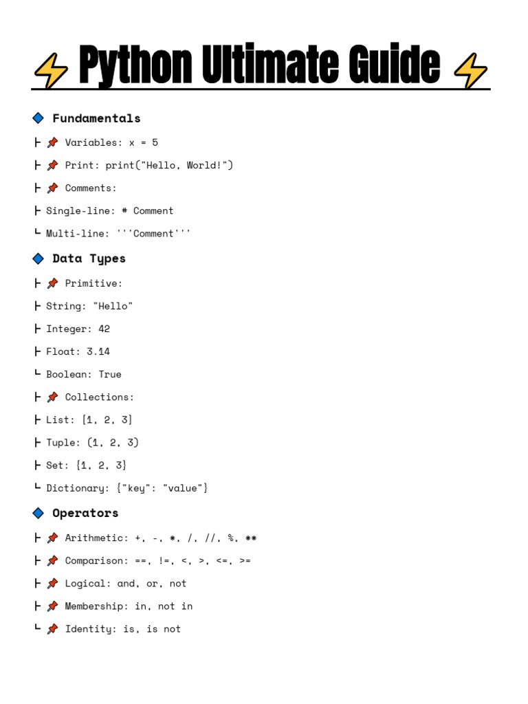 Python Ultimate Guide | PDF