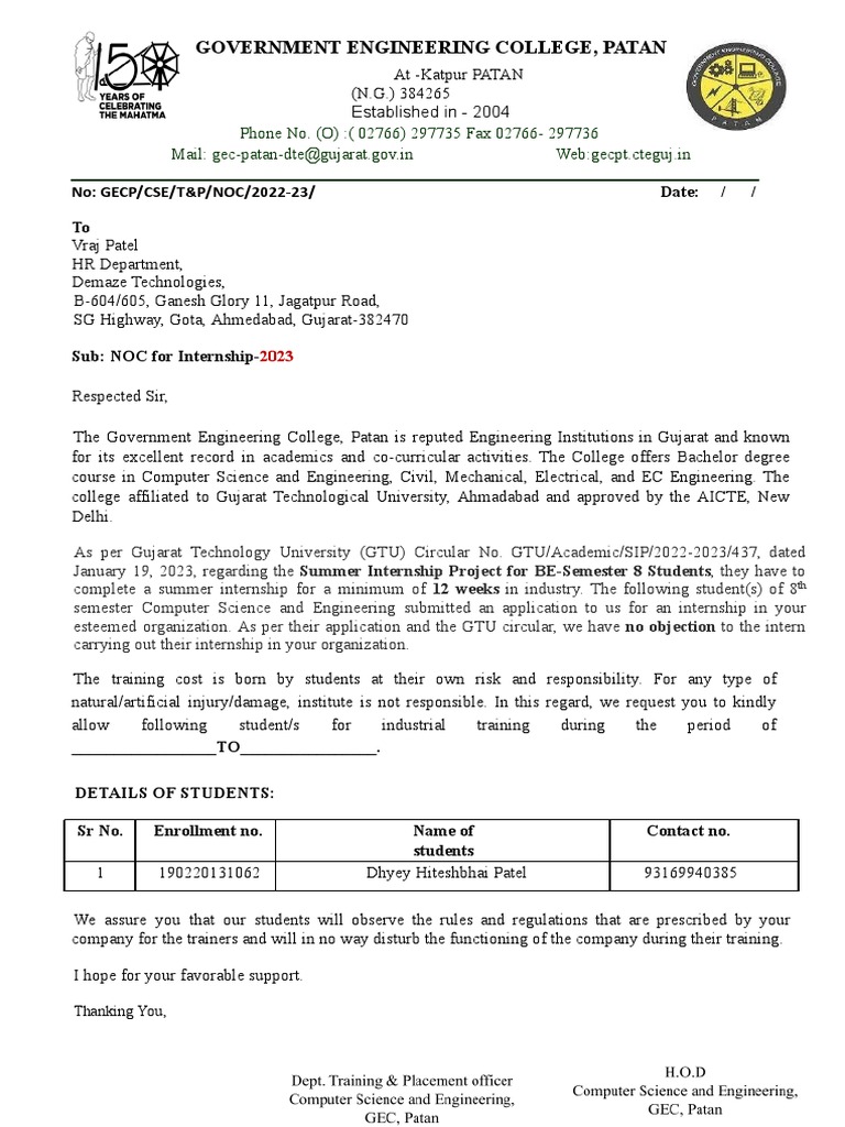 Updated - NOC New Format | PDF | Science