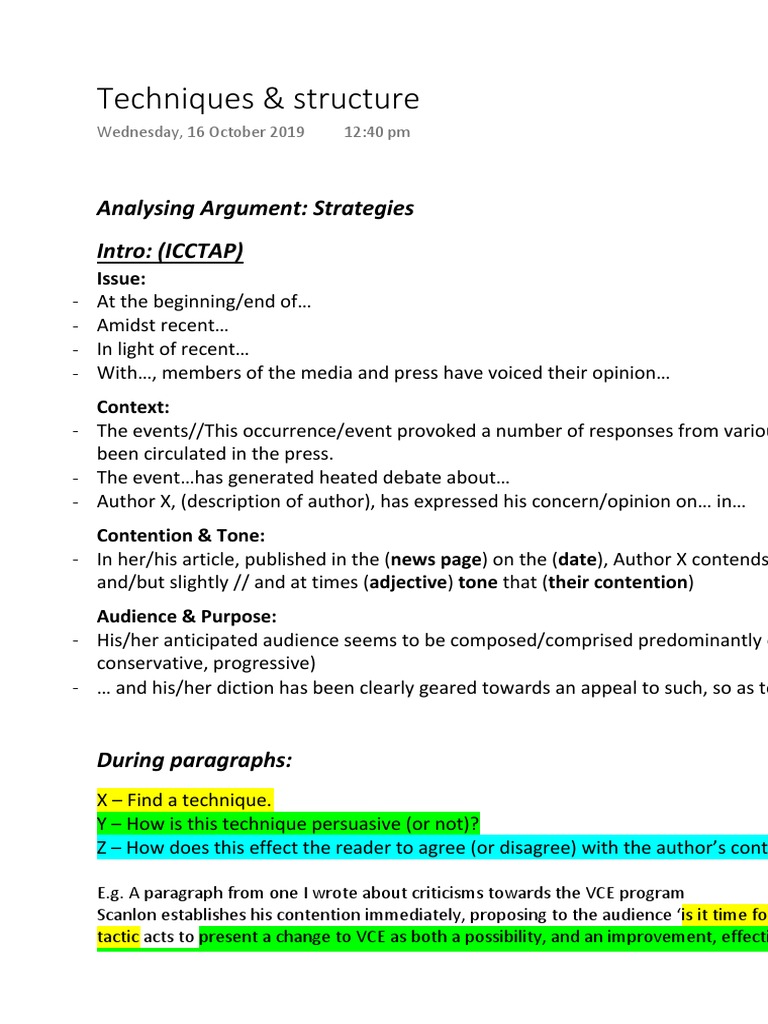 Analysing Persuasive Techniques: A Guide to Evaluating Rhetorical ...