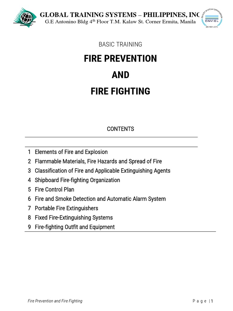 Handout FPFF PDF | PDF | Fires | Combustion