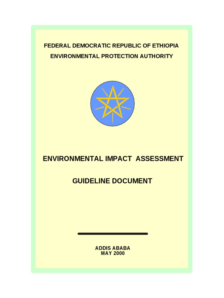 Republic of Ethiopia (2000) EPA Environmental Impact Assessme Document ...