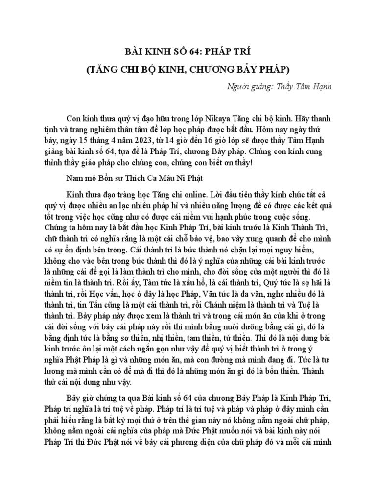 Học kinh Nikaya PDF | PDF