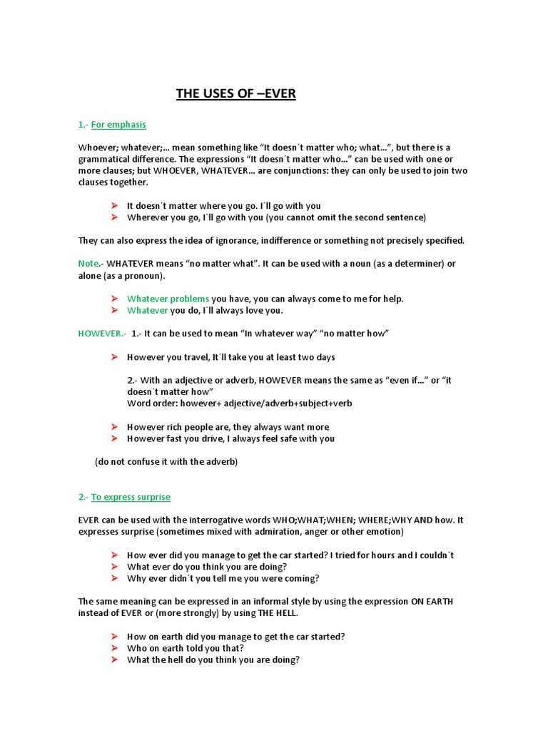 The Uses of Ever | PDF