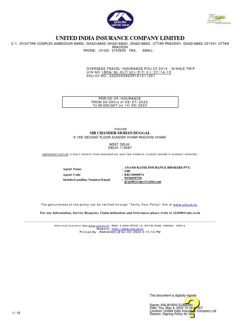 Chander Mohan Duggal | PDF