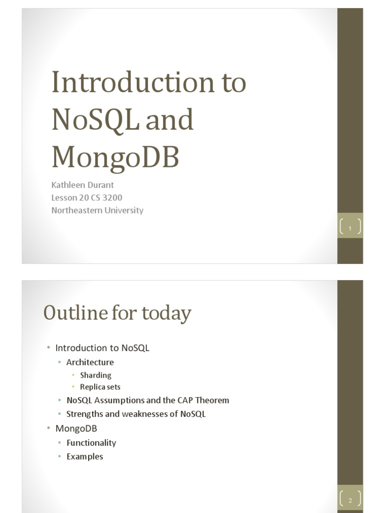 Chapter 5-NoSQL PDF | Download Free PDF | No Sql | Database Index
