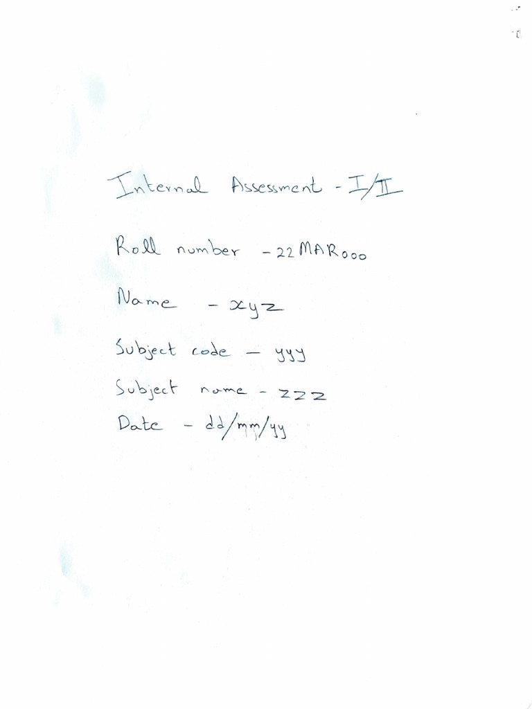 Answer Sheet Cover Page PDF | PDF