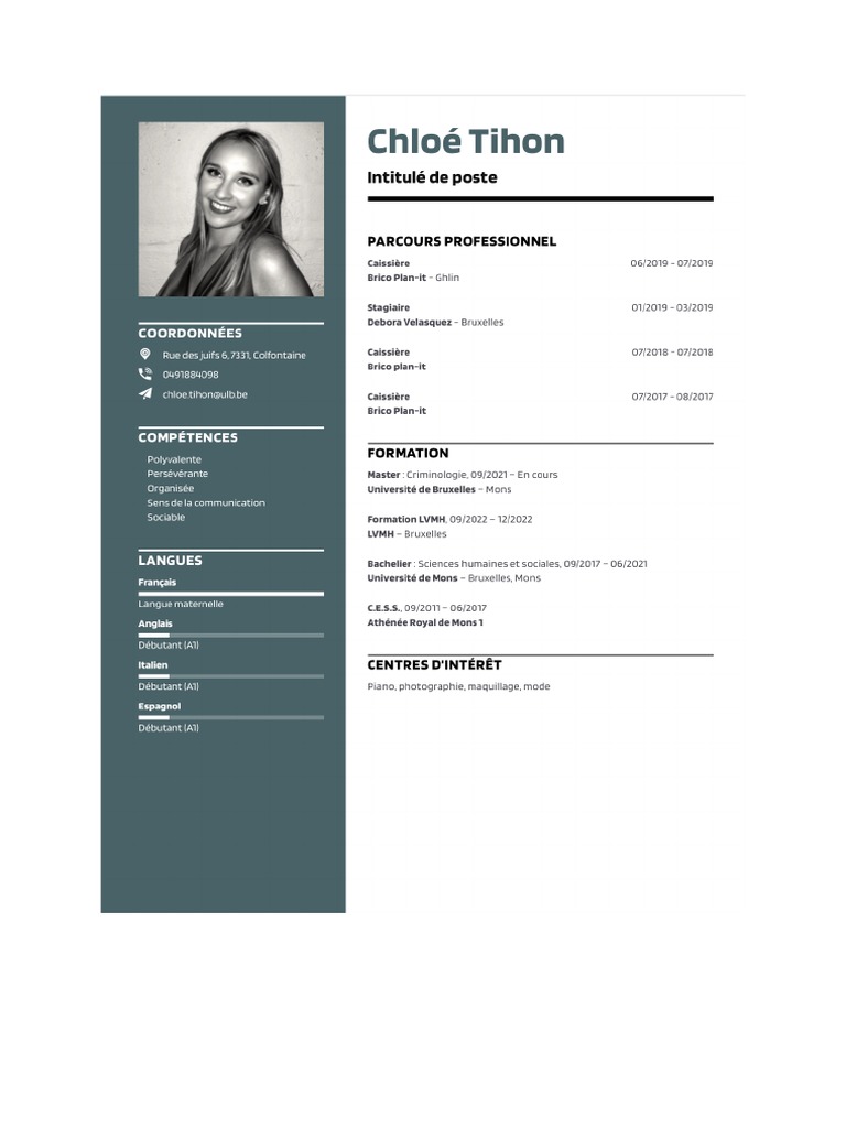Tihon Chloe CV PDF | PDF