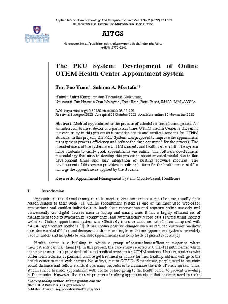 Aitcs: Tan Foo Yuan, Salama A. Mostafa | PDF | Conceptual Model | Computer Program