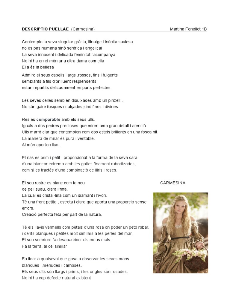TIRANT DESCRIPTIO PUELLAE - Odt | PDF