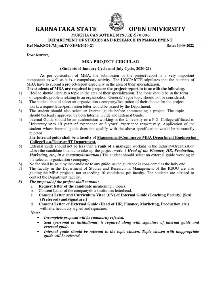 Project Circular PDF | PDF