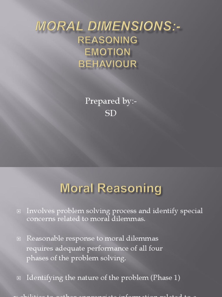 Moral Reasoning | PDF