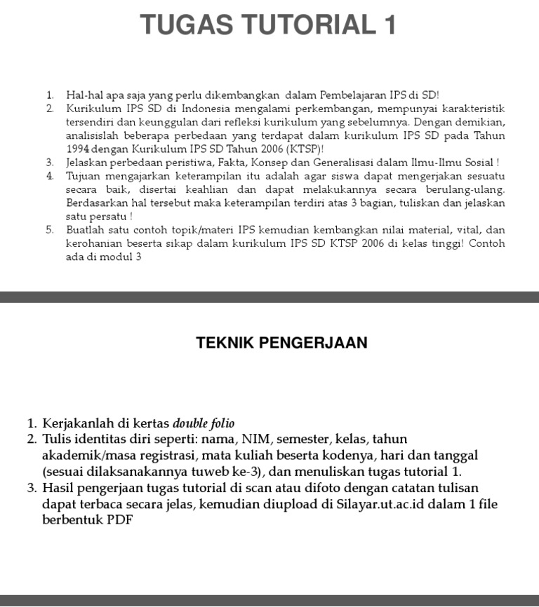 Tugas Tutorial 1 Pendidikan Ips Di SD PDF | PDF